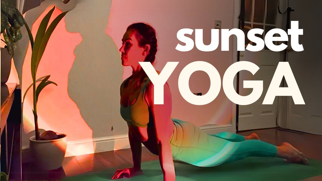 SUNSET SUN SALUTATIONS | Wrap up your day with this delicate yoga flow ...