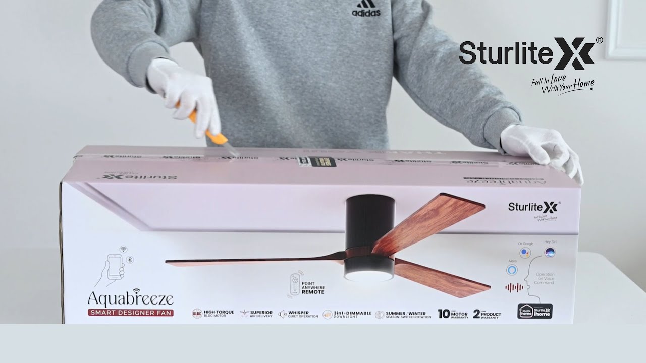 Easy Installation of Aquabreeze Smart Designer Fan with LED Downlight ...