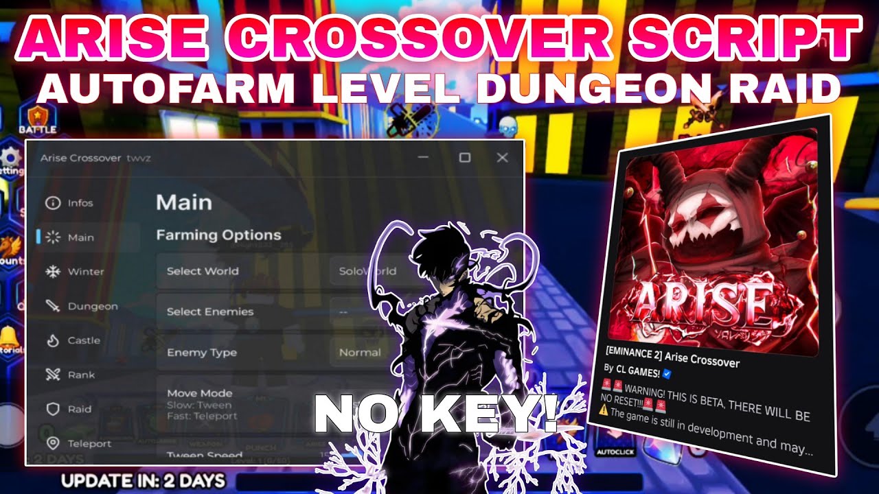 [UPD] Arise Crossover Script Pastebin AutoFarm Level Auto-Arise | Dungeon Farm | Raid Auto-Rank ...