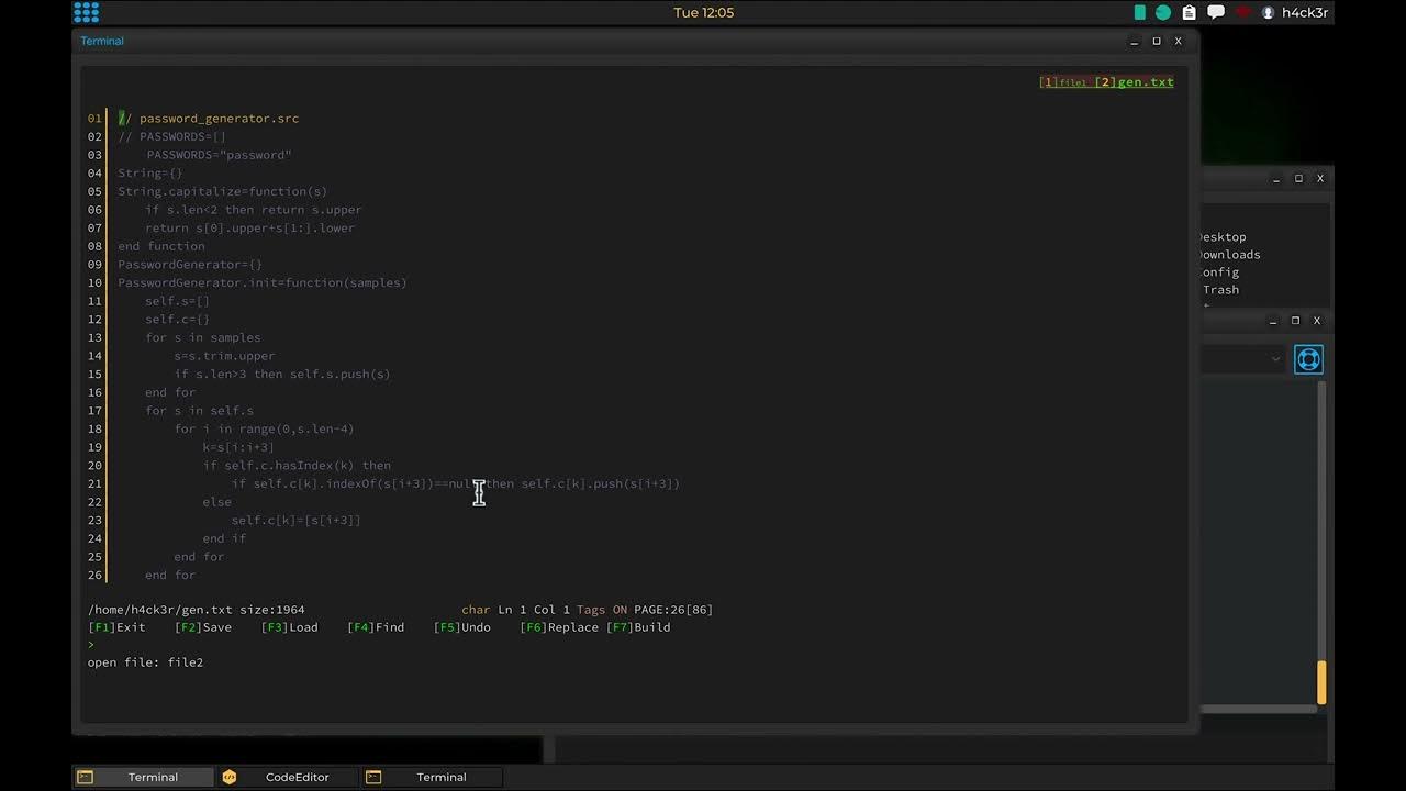 Pico Text Editor - Improved version - work in progress - YouTube