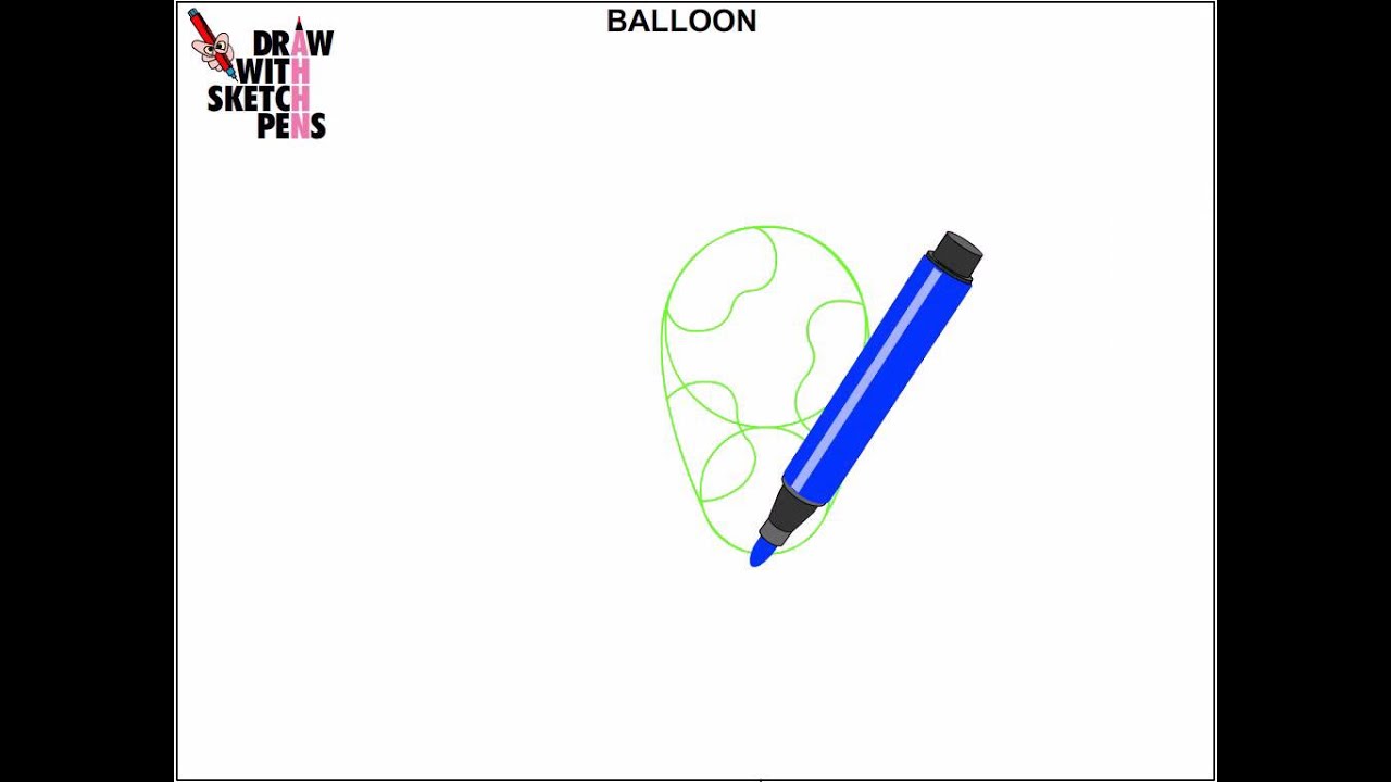 HOW TO DRAW A BALLOON USING SKETCH PENS - YouTube