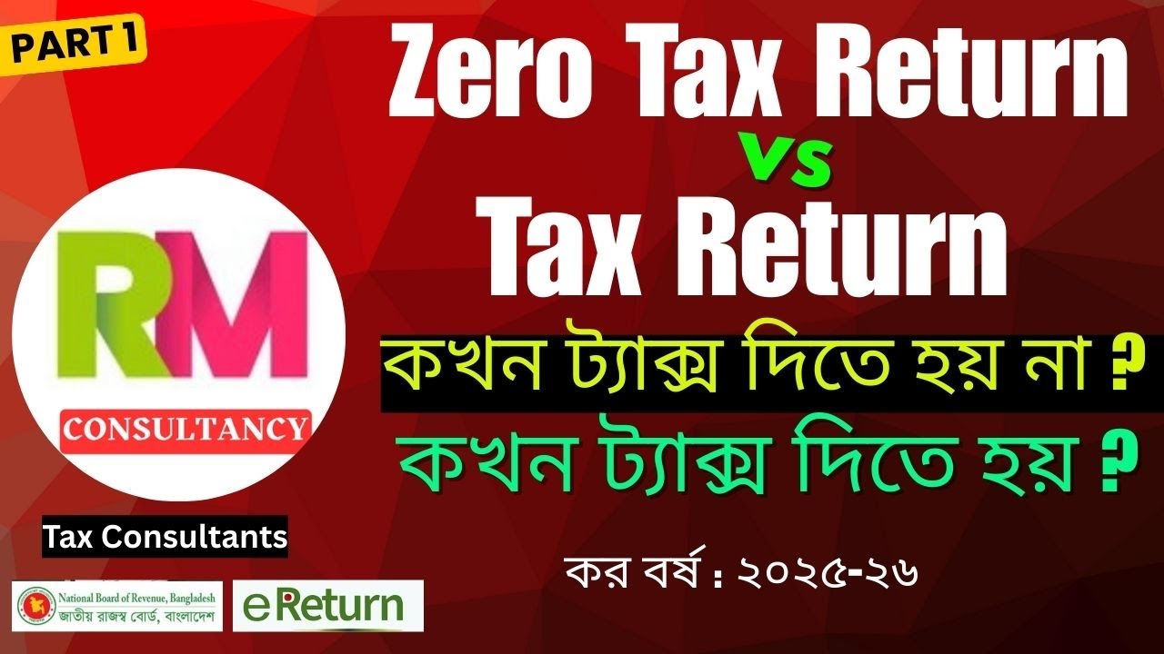 Zero Tax and Minimum Tax Return Filing Guideline Online Step By Step I ...