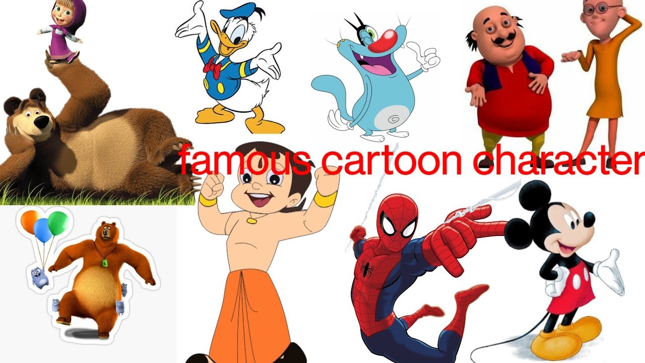 Famous cartoon characters' name with picture | prime education with ...