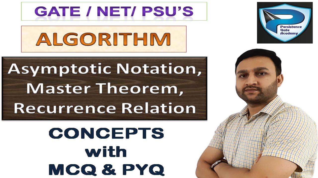 Asymptotic Notation Master Theorem Recurrence Relation Practice Question Andgate Question