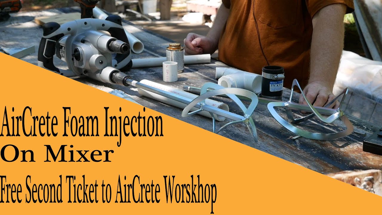 AirCrete Foam Injection on Mixer - Workshop Second Ticket Free - YouTube