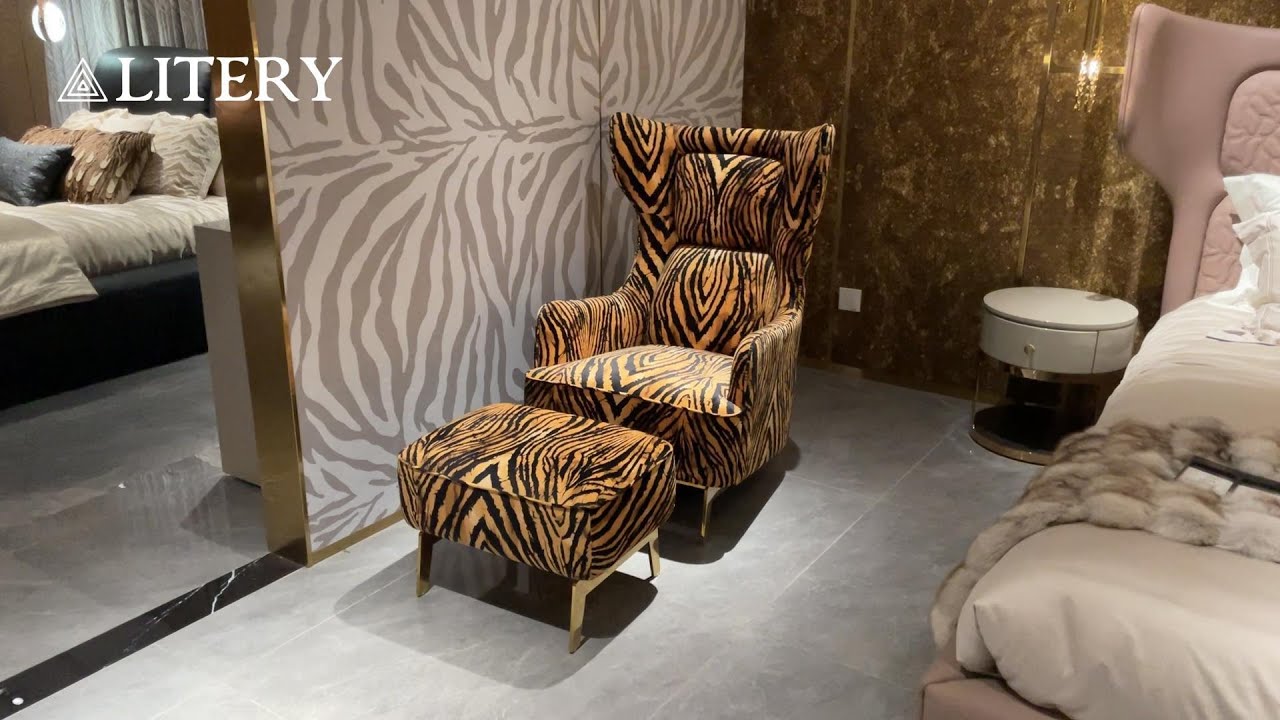 【AliteryFurniture】Bold & Stylish: Leopard Print Accent Chair - YouTube