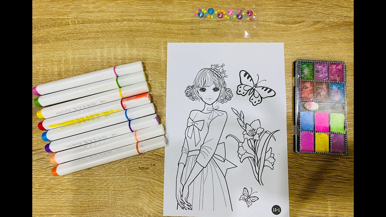 Tô màu trang điểm cho công chúa / COLOR MAKEUP FOR THE BEAUTIFUL ...