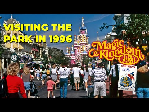 Restored: Visiting Magic Kingdom Disney World in 1996 HD 50FPS