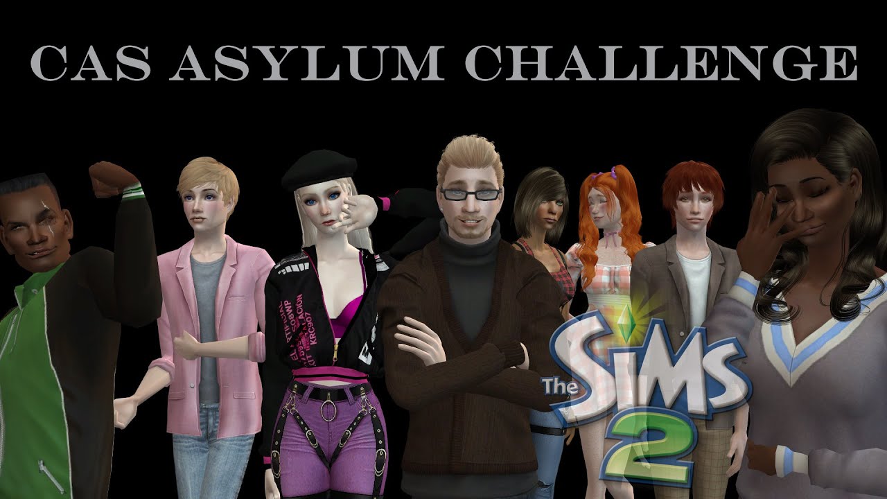 The Sims 2 CAS Создаю персонажей для челленджа Психушка - YouTube