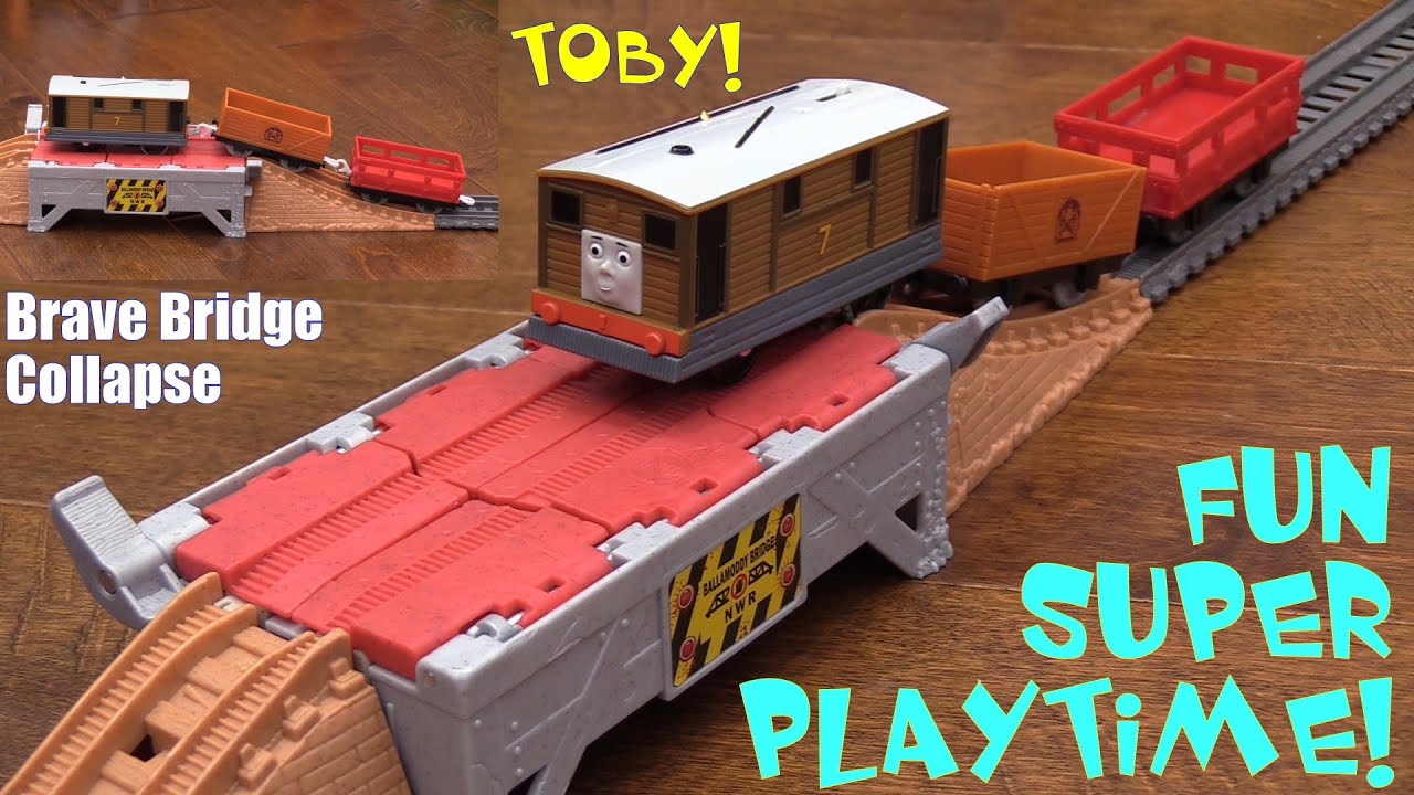 Thomas & Friends Trackmaster Trains Playtime! Brave Bridge Collapse ...