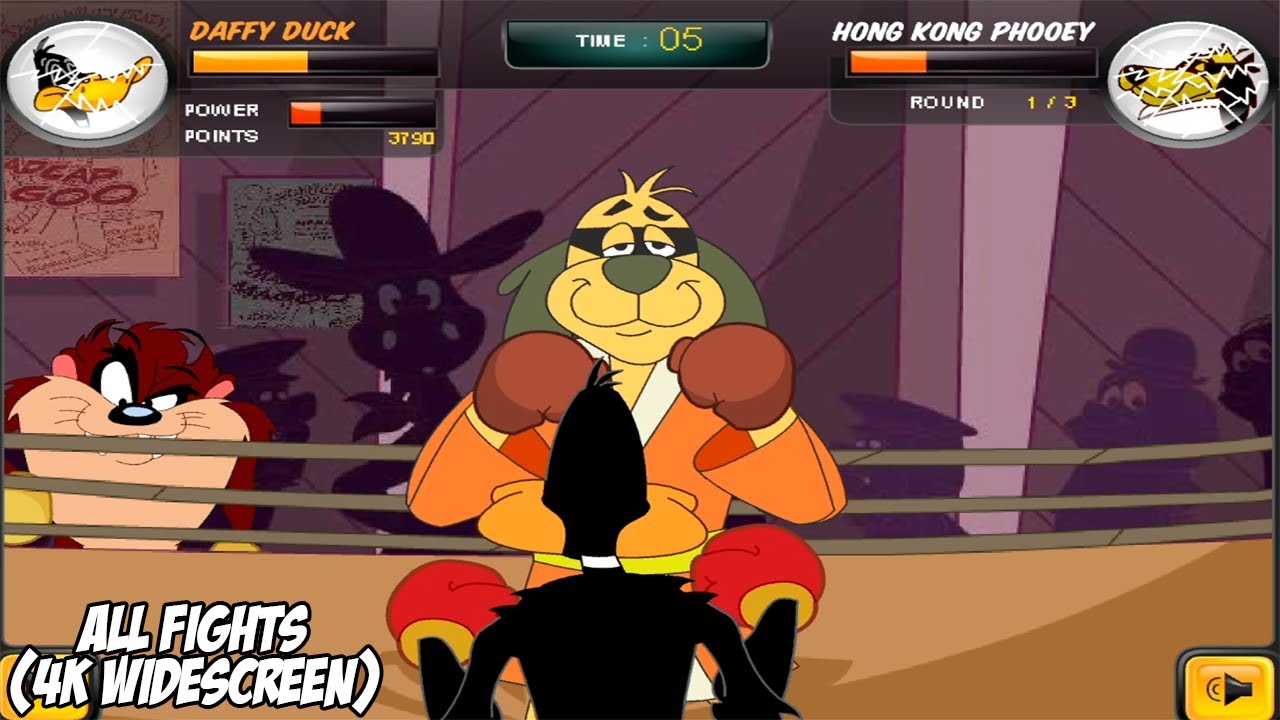 Daffy Duck In Featherweight Duck Flash Game (All Fights) (4K Widescreen ...