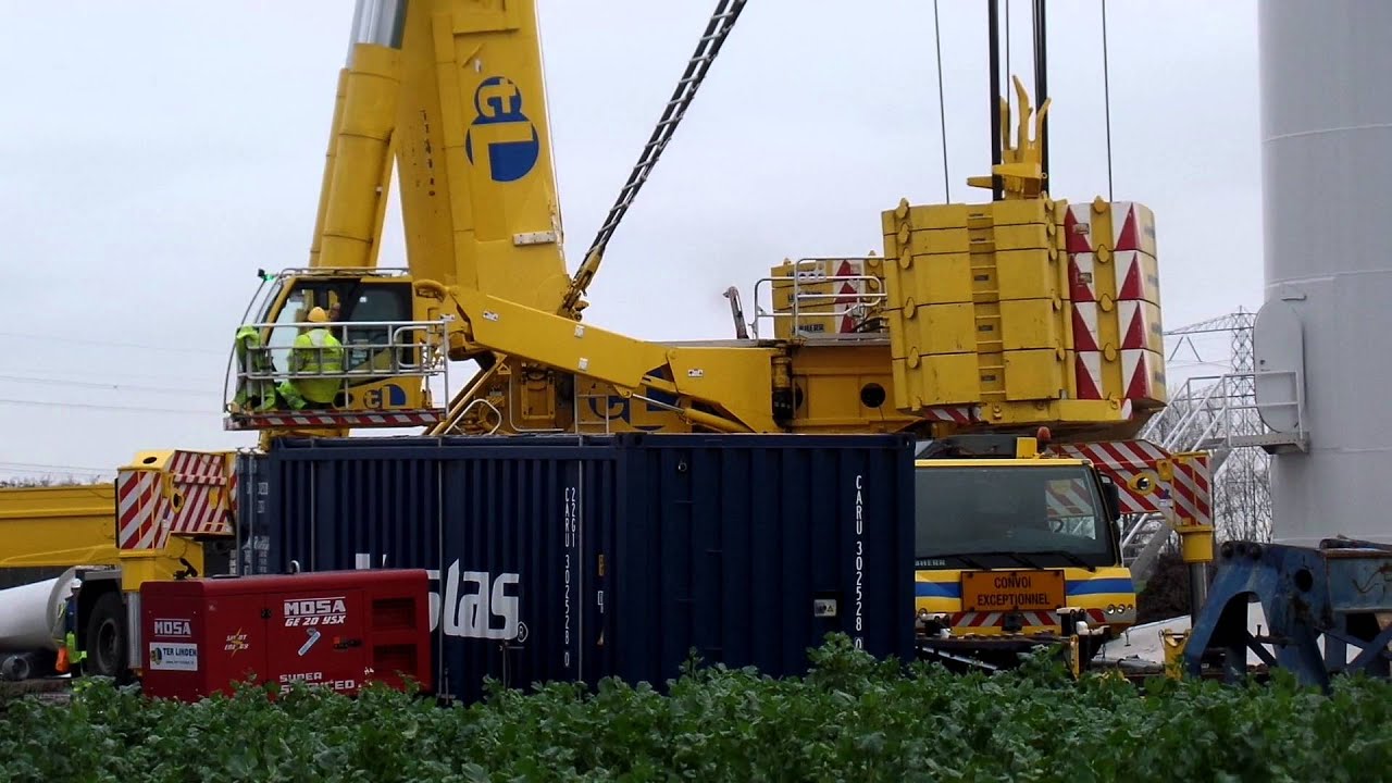 LIEBHERR LTM 11200 HIJSBLOK MET VESTAS - YouTube