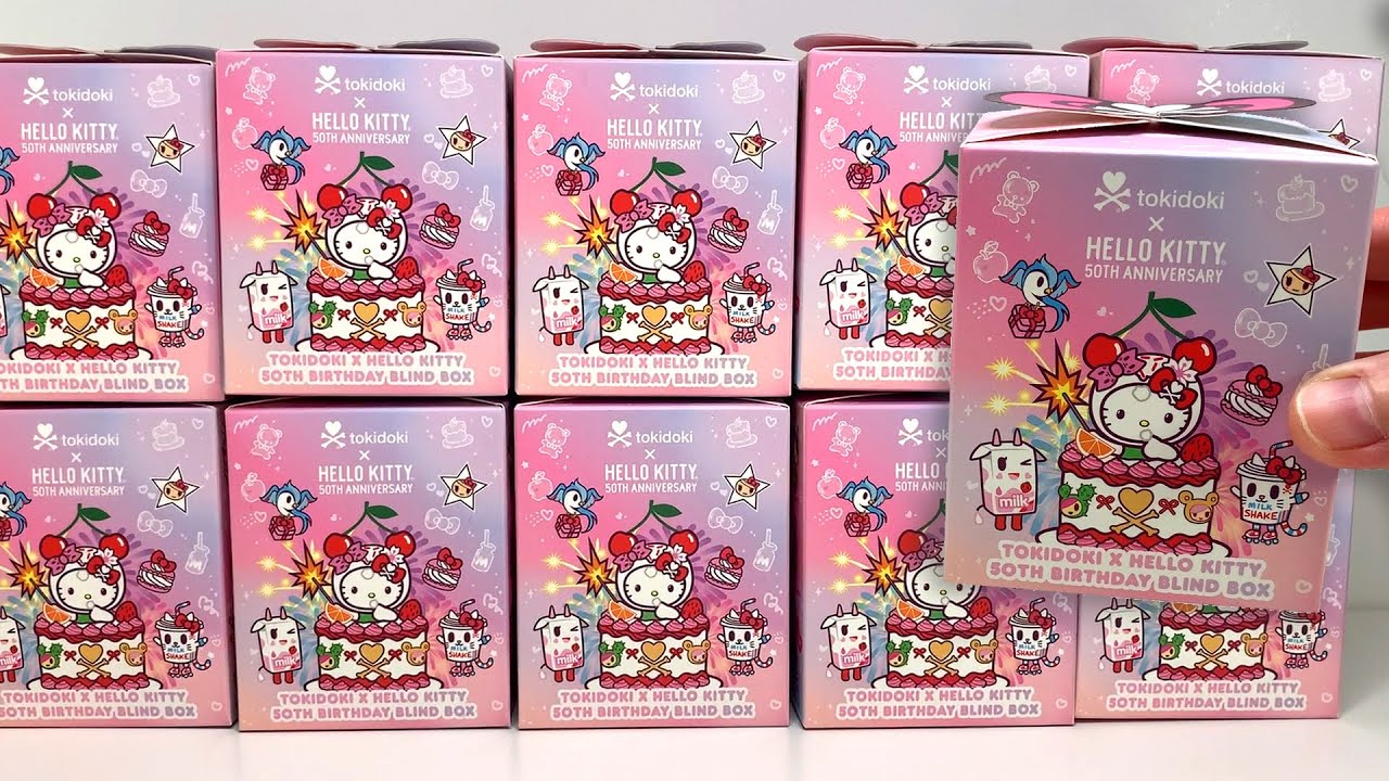 Tokidoki X HelloKitty 50th Anniversary Unboxing a FULL CASE! ASMR - YouTube