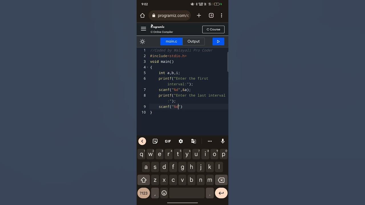 C Program To Display Numbers Between Two Intervals Shorts Short Cprogramming Coding Youtube