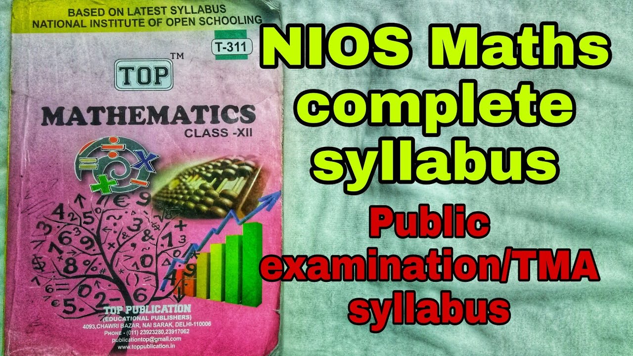 NIOS Mathematics complete syllabus of class 12th|NIOS maths syllabus ...