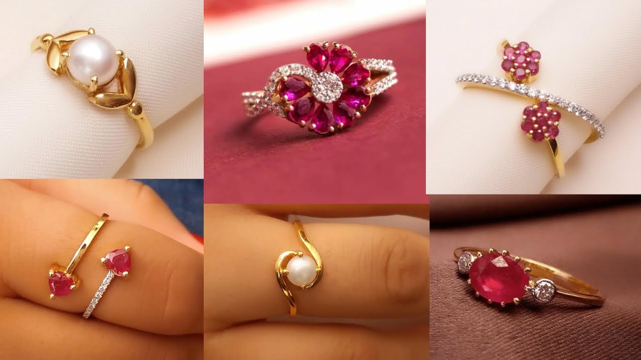 Latest Simple Gold Rings for Women | Gold Ring Designs - YouTube