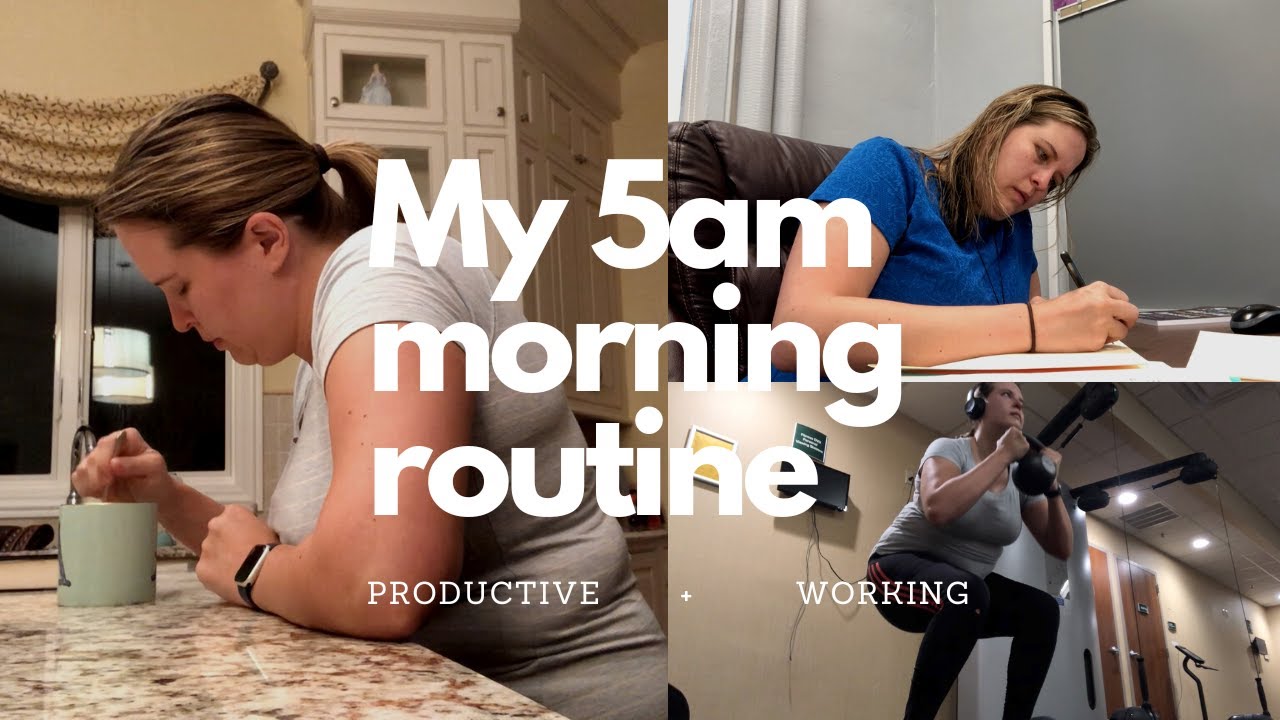 My 5 am *realistic* morning routine - YouTube