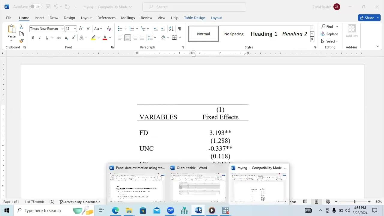 Stata Training Day-12B: Panel Data Analysis with Stata: Fixed Effects vs. Random Effects - YouTube
