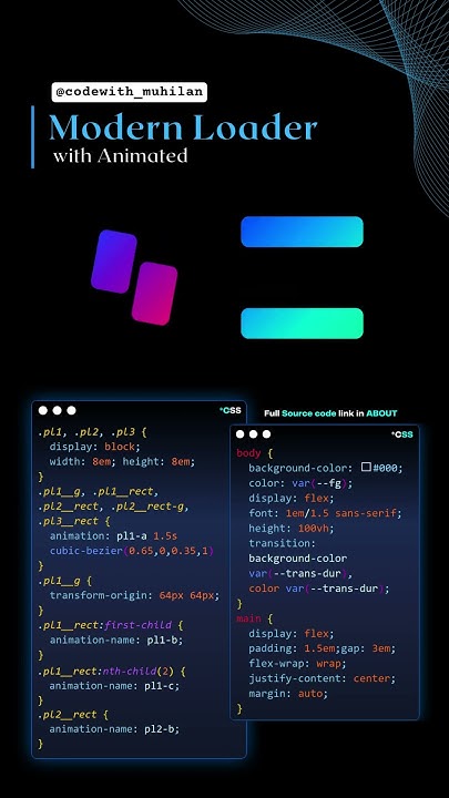 Modern Loader Pure Css ️ Codewith Muhilan Css Coding Youtube