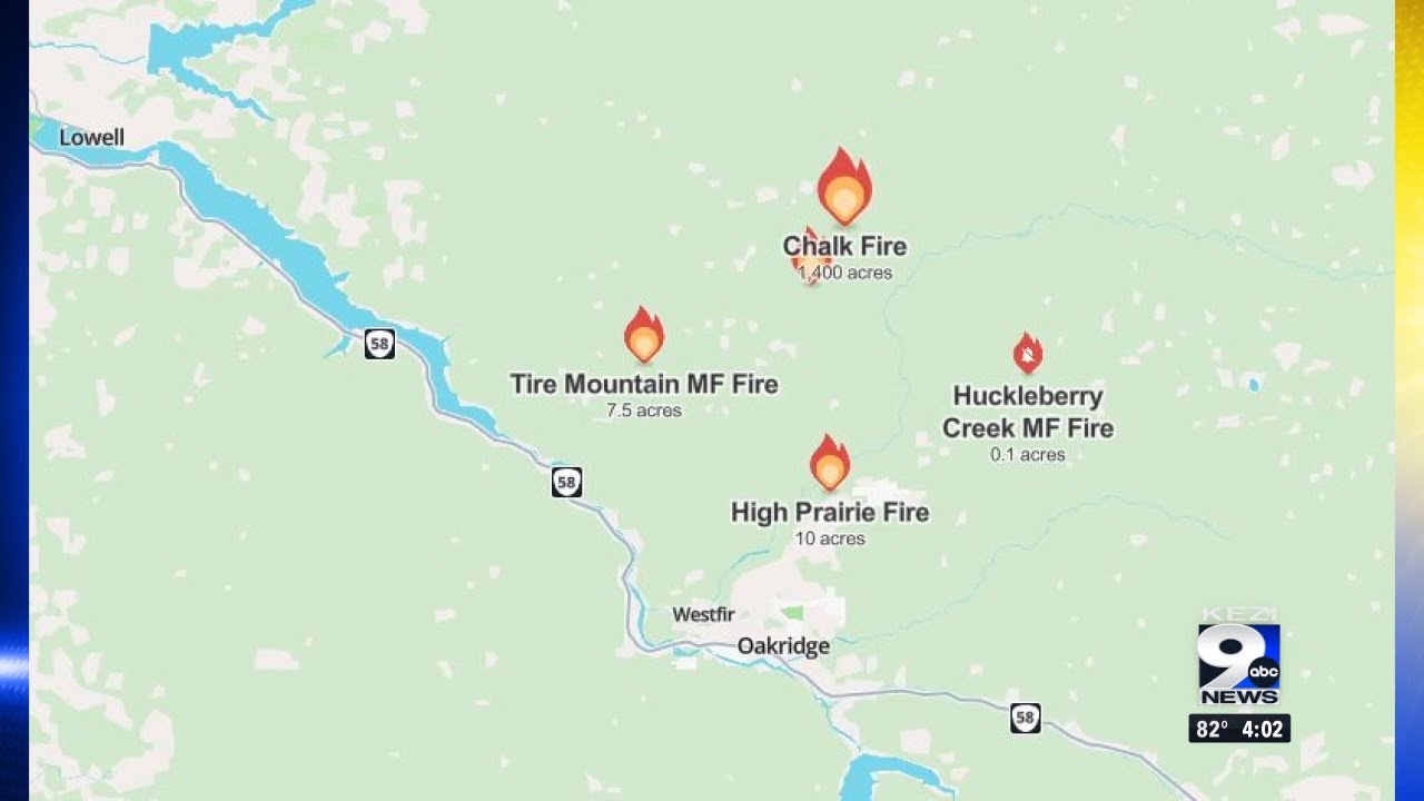 Chalk Fire burning 1,4000 acres north of Oakridge - YouTube