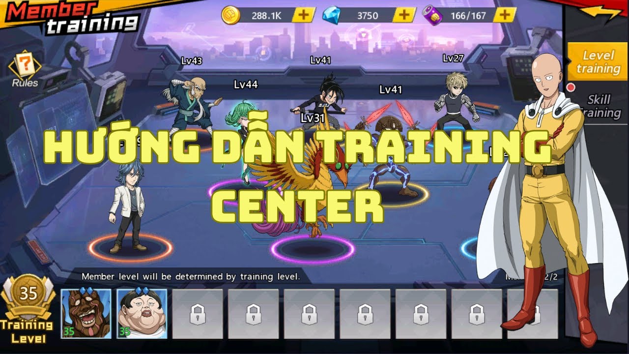 Hướng Dẫn Trung Tâm Huấn Luyện "Training Center" - Game One Punch Man ...
