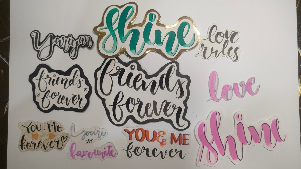 DIY- easy hand made stickers | hand made stickers for scrapbook ...