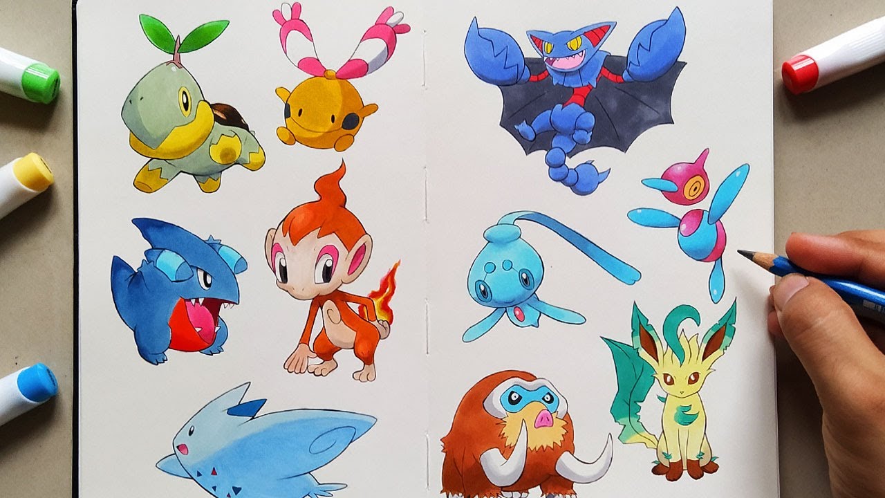 HOW TO DRAW POKEMON - Gen 4 | Easy Tutorial for Beginners - YouTube