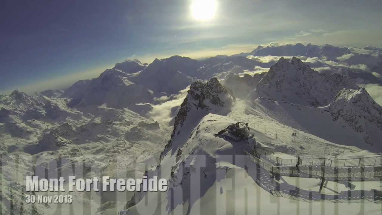 Mont Fort - Verbier Freeride 30 of Nov 2013 - YouTube