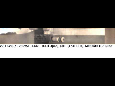 High-Speed Recording Camera: Projectile leaving gun barrel no.2 - YouTube