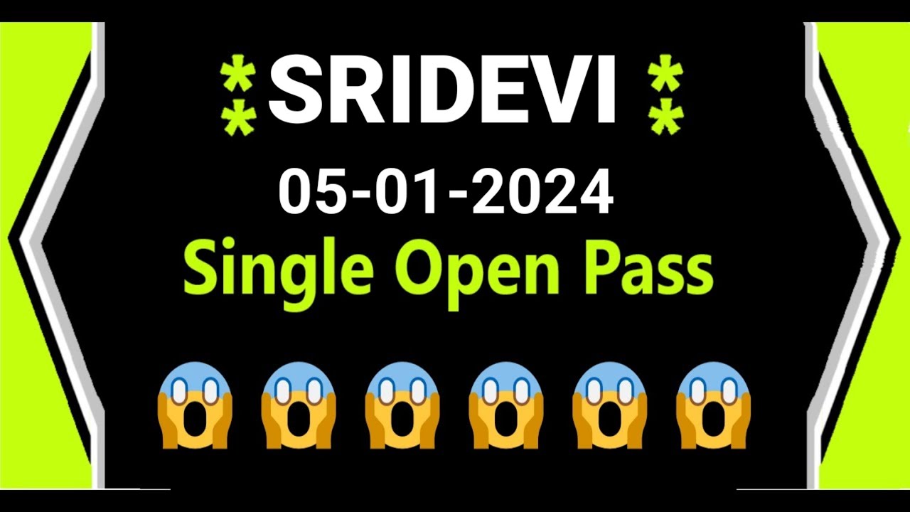 SRIDEVI TODAY 05-01-2024 | SRIDEVI PENAL CHART | SRIDEVI VIP JODI AND ...