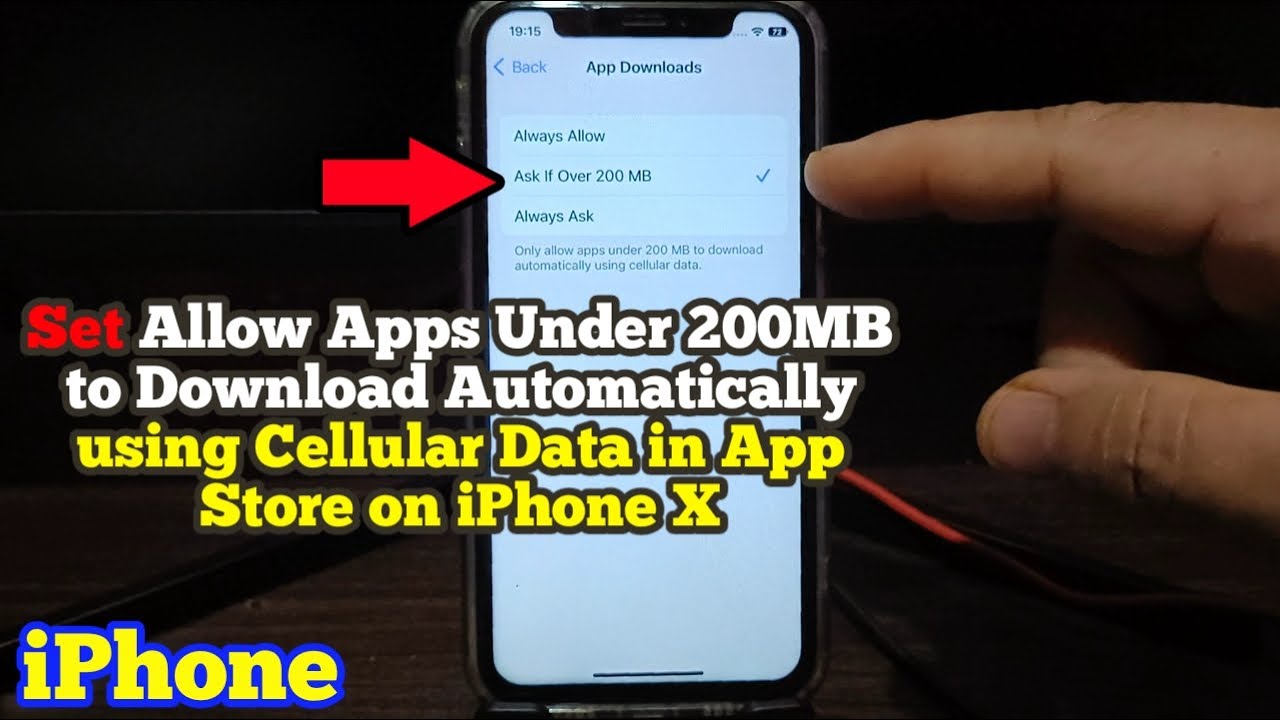 How to Set Allow Apps Under 200MB to Download Automatically using ...