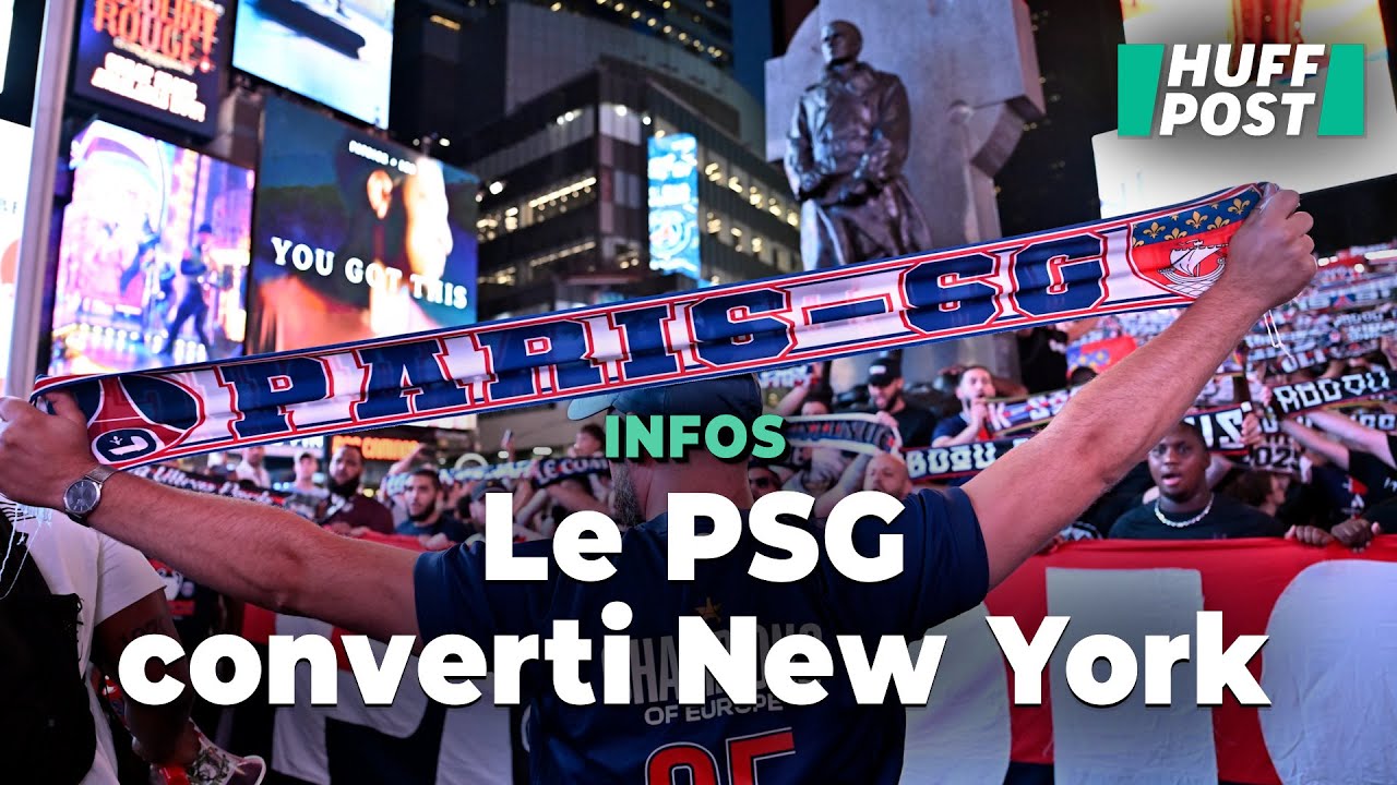 Les supporters du PSG ont mis l’ambiance à New York - YouTube