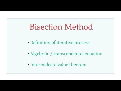 Bisection Method: Lecture 1( Iterative Process & Intermediate Value Theorem) Language: bengali ...