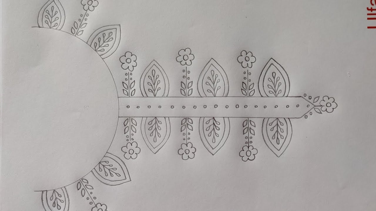 simple and beautiful neck line drawing desig(কামিজ/কুরতি) হাতের কাজের ...