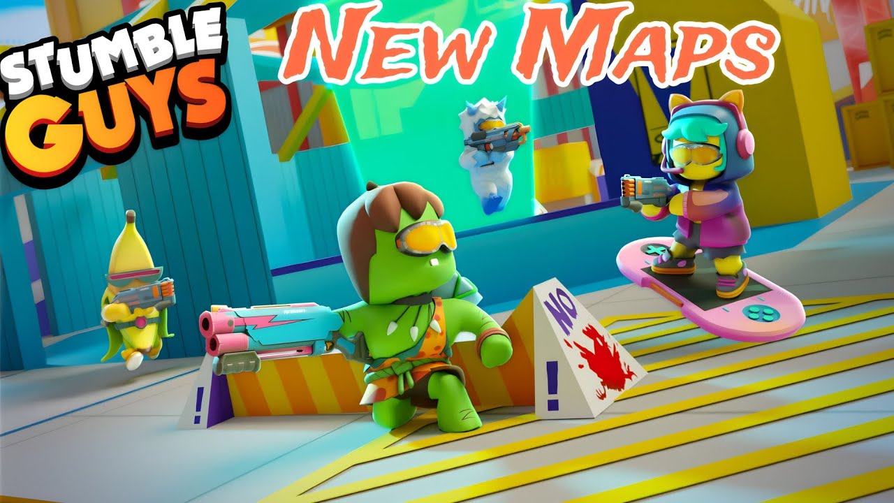Stumble Guys New Maps - Scaffold Stumble & Blaster Base Zero Gameplay ...