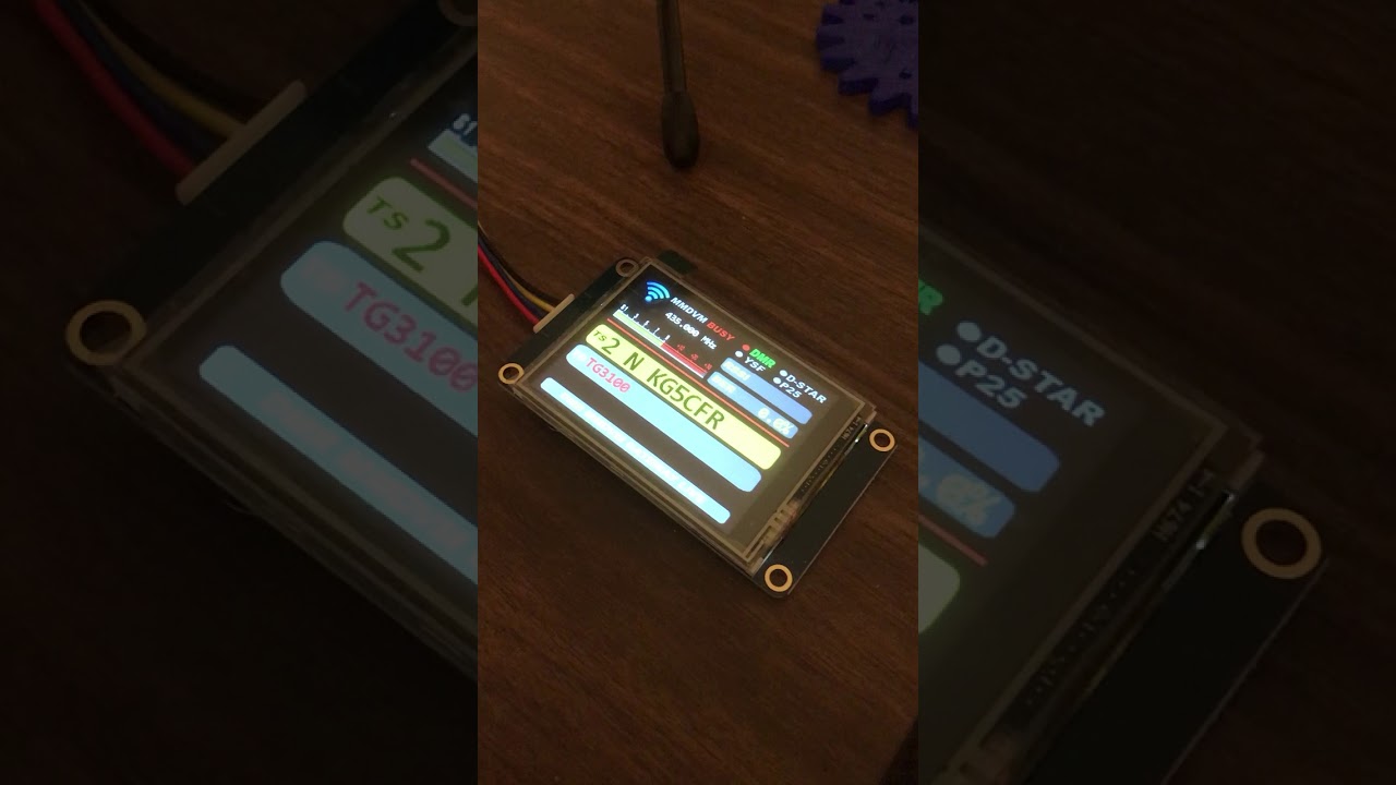 Nextion 2.4" Screen working on KB5RAB MMDVM image - YouTube