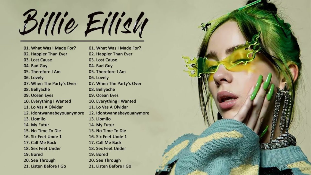 BillieEilish Songs Playlist - Best Songs Collection 2024 - Greatest ...