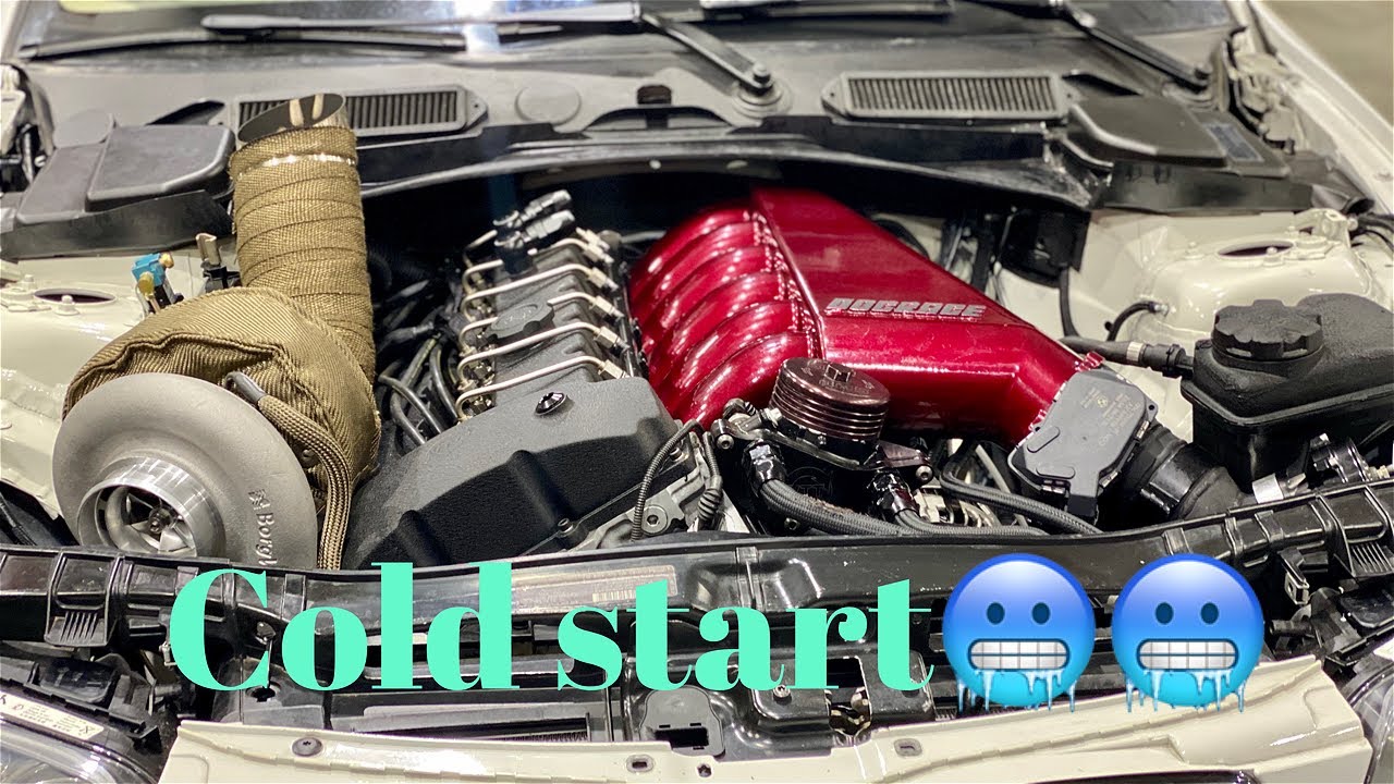 N54 single turbo hood exit cold start🥶🥶 and future plans for the build ...