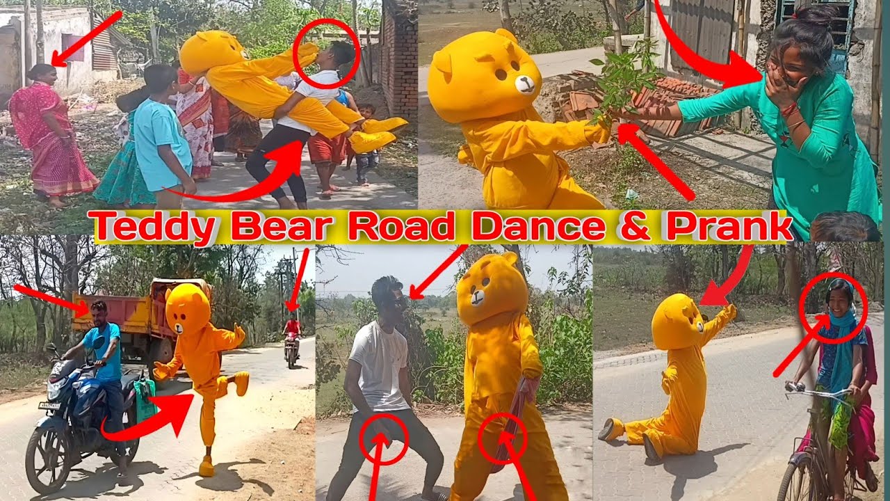 Teddy Bear Road Prank😆 & Teddy Lungi Dance🤣 Propose A Cute Girls Teddy ...