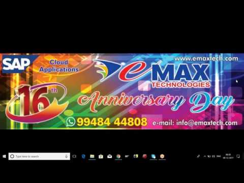 SAP HANA ABAP online and Classroom TRAINING -- eMax Technologies - YouTube