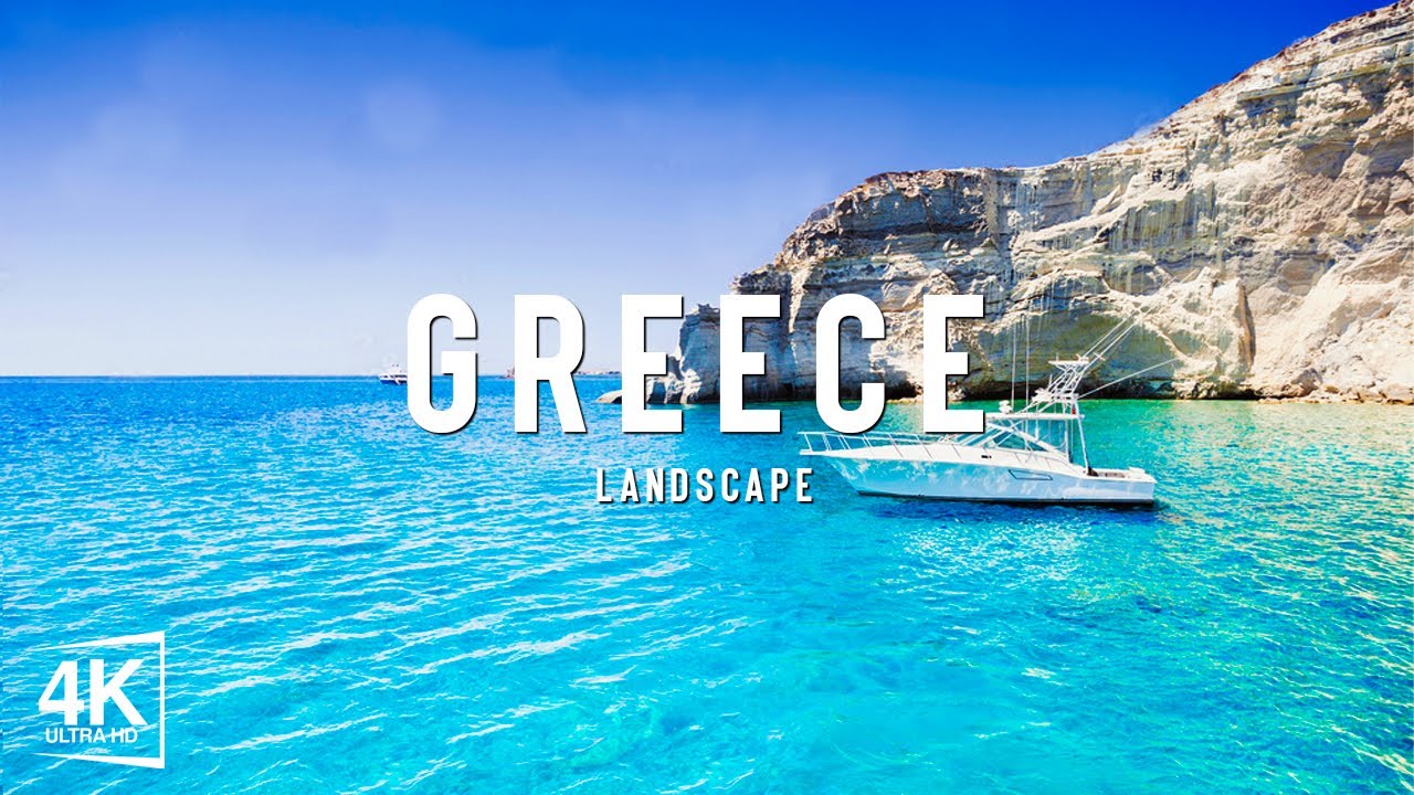FLYING OVER GREECE (4K UHD) - Relaxing Music Along With Beautiful ...