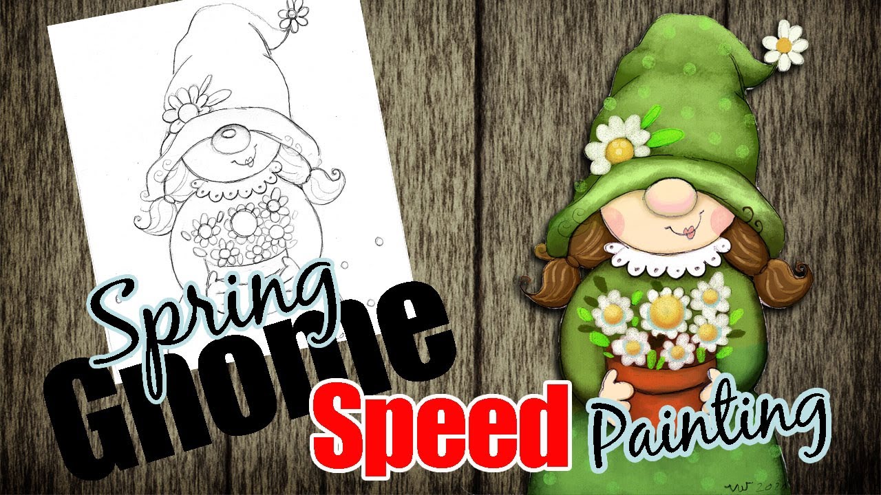 Spring Gnome Digital Art Speed Painting - YouTube