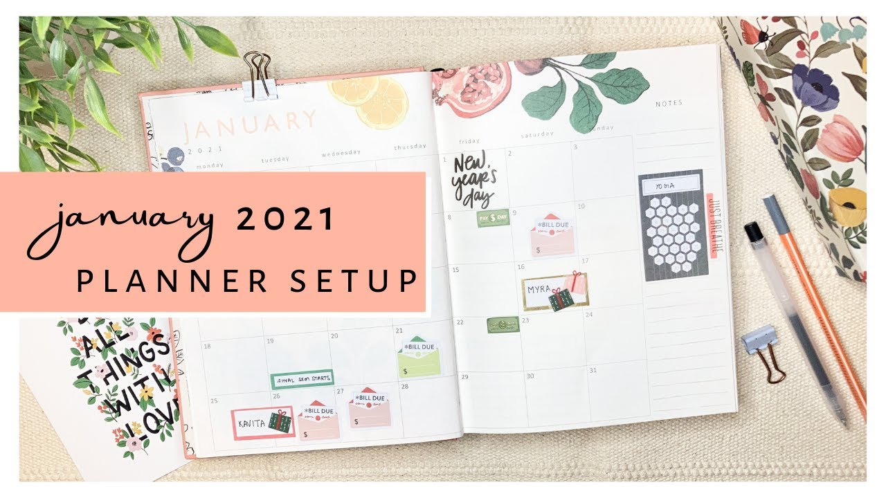 January Planner Setup 2021 | January Plan With Me | The Ink Bucket ...