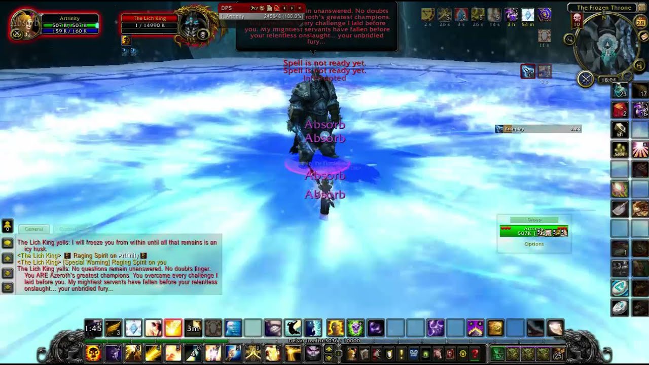 Discipline priest soloing ICC 10man heroic - YouTube
