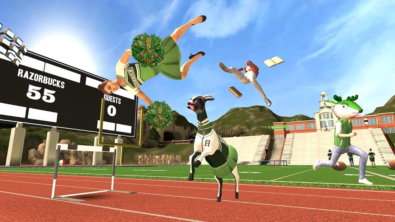 Goat Simulator| How to get cheerleader goat - YouTube