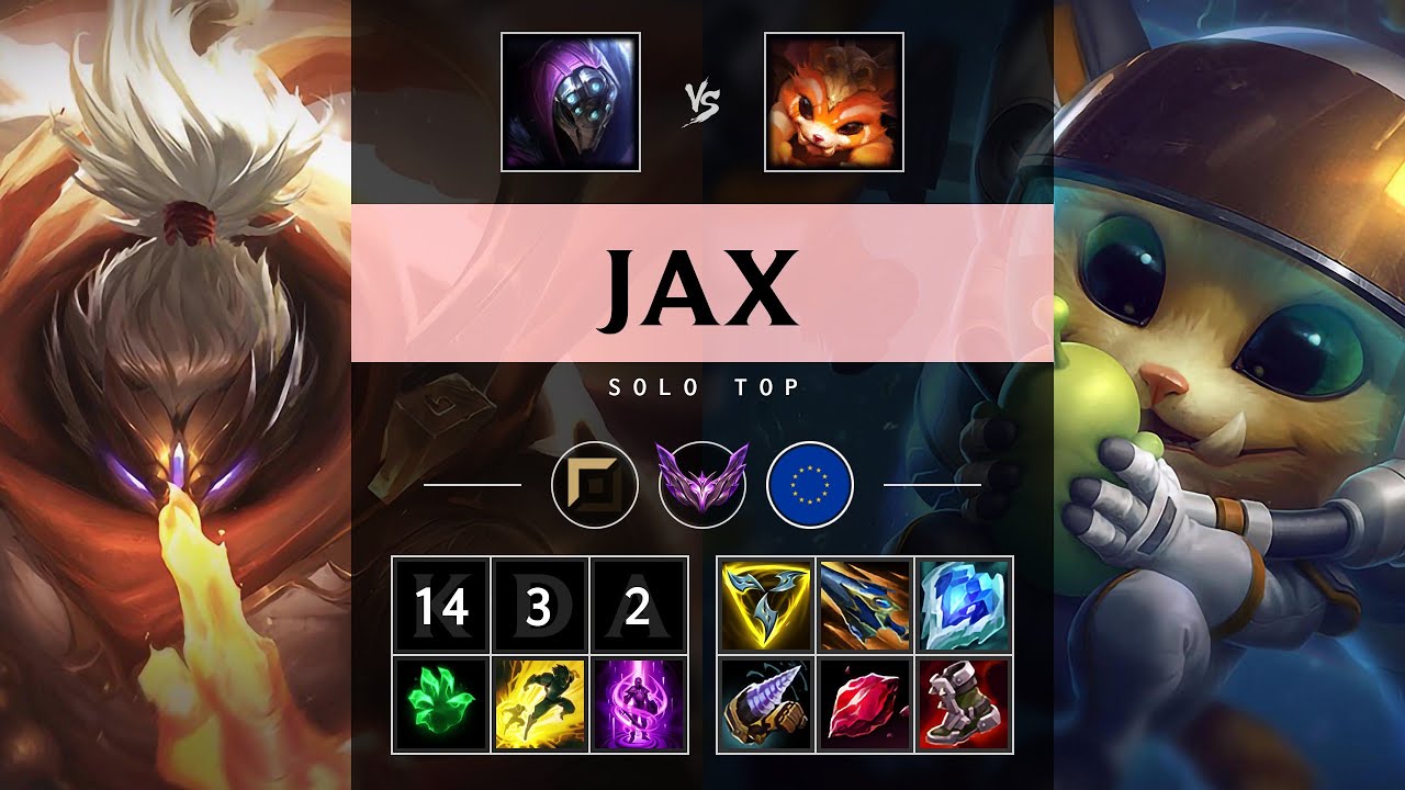 Jax Top vs Gnar: Triple Kill, Dominating - EUW Master Patch 14.20 - YouTube