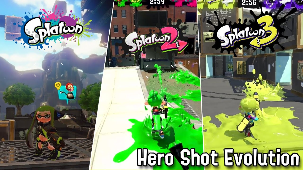 The Evolution of The Hero Shot in Splatoon! - YouTube