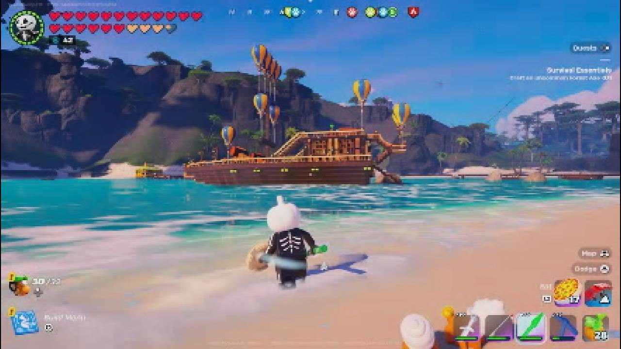 Fortnite LEGO Large Flying Pirate Ship Build - YouTube
