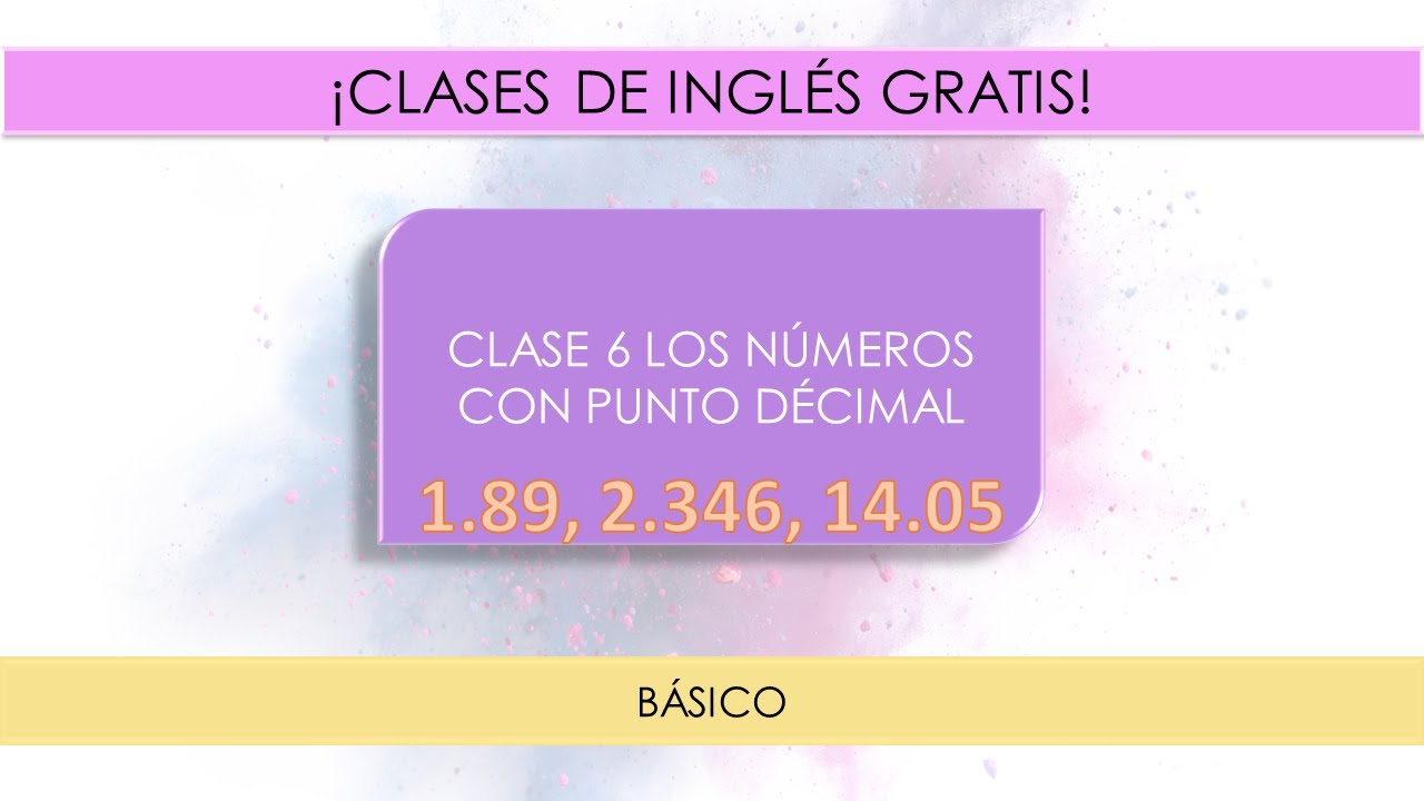 ⭐ ¡Aprende números con punto decimal en inglés en 5 minutos! ⭐ - YouTube