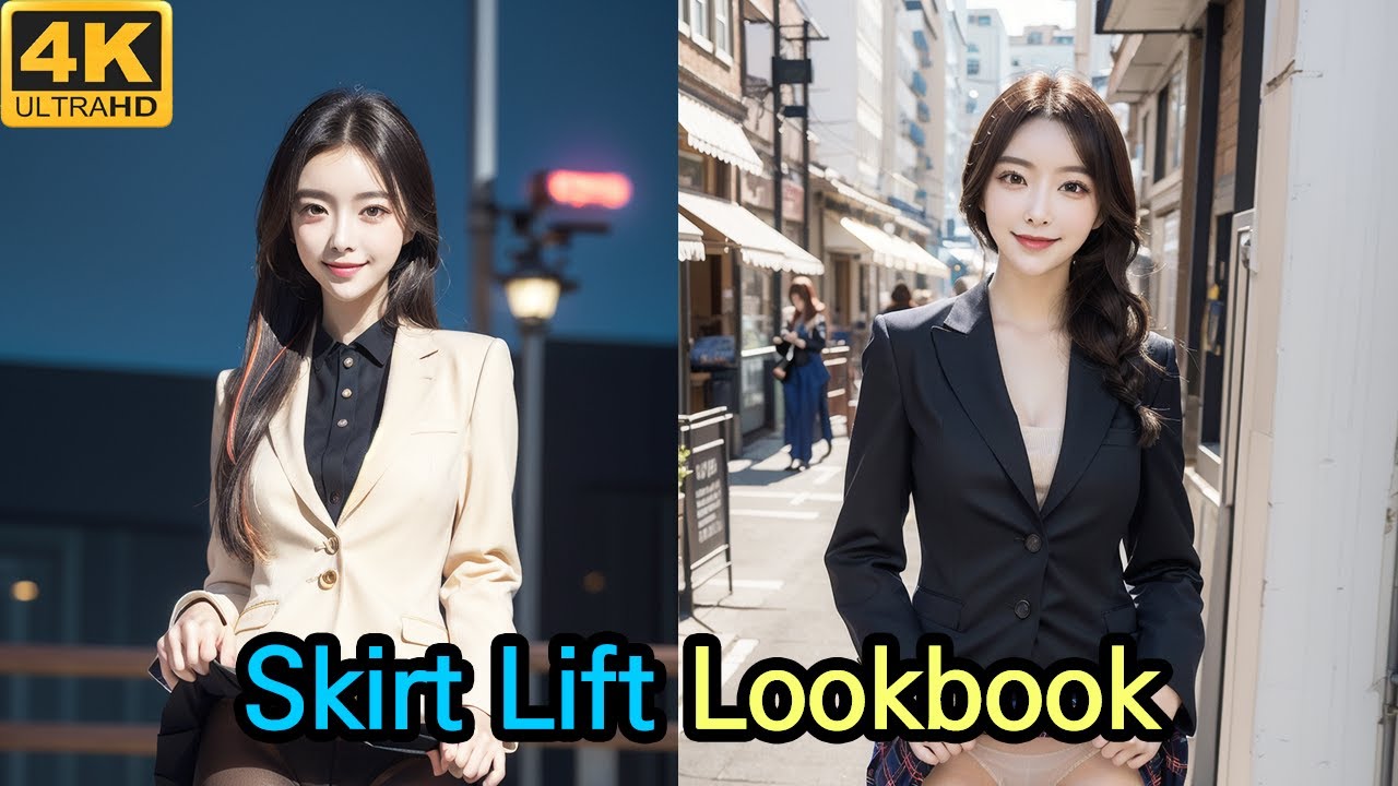 [4K AI] Skirt Lift Lookbook / スカート·リフト·ルックブック / ai lookbook 치마올리기 / 裙子提拉装本 - YouTube